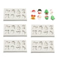 NEXAVKPR Silicone Mold Christmas Series Dessert Making Molds Silicone ...