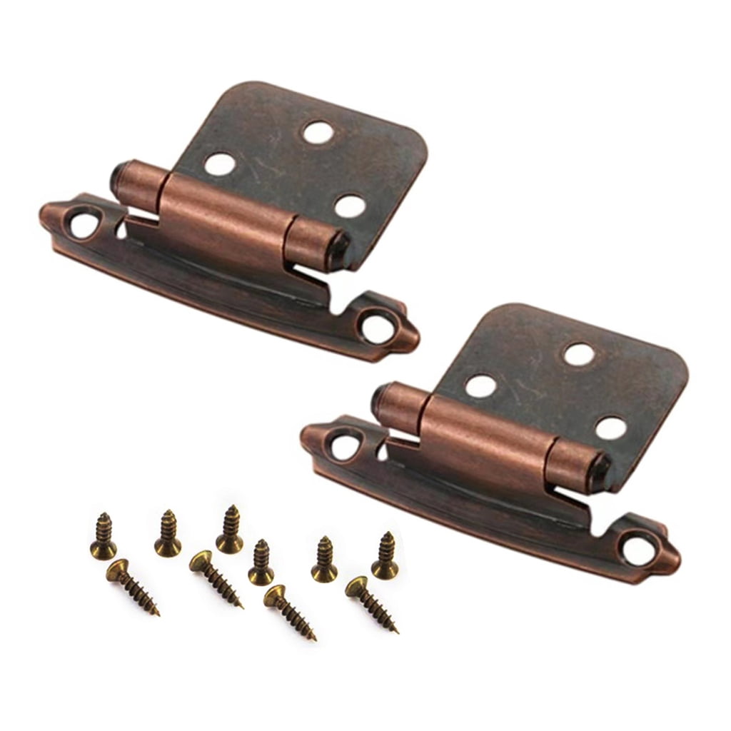 NEXAVKPR Vintage Metal Cabinet Door Hinges Overlay Self Closing Hinges ...