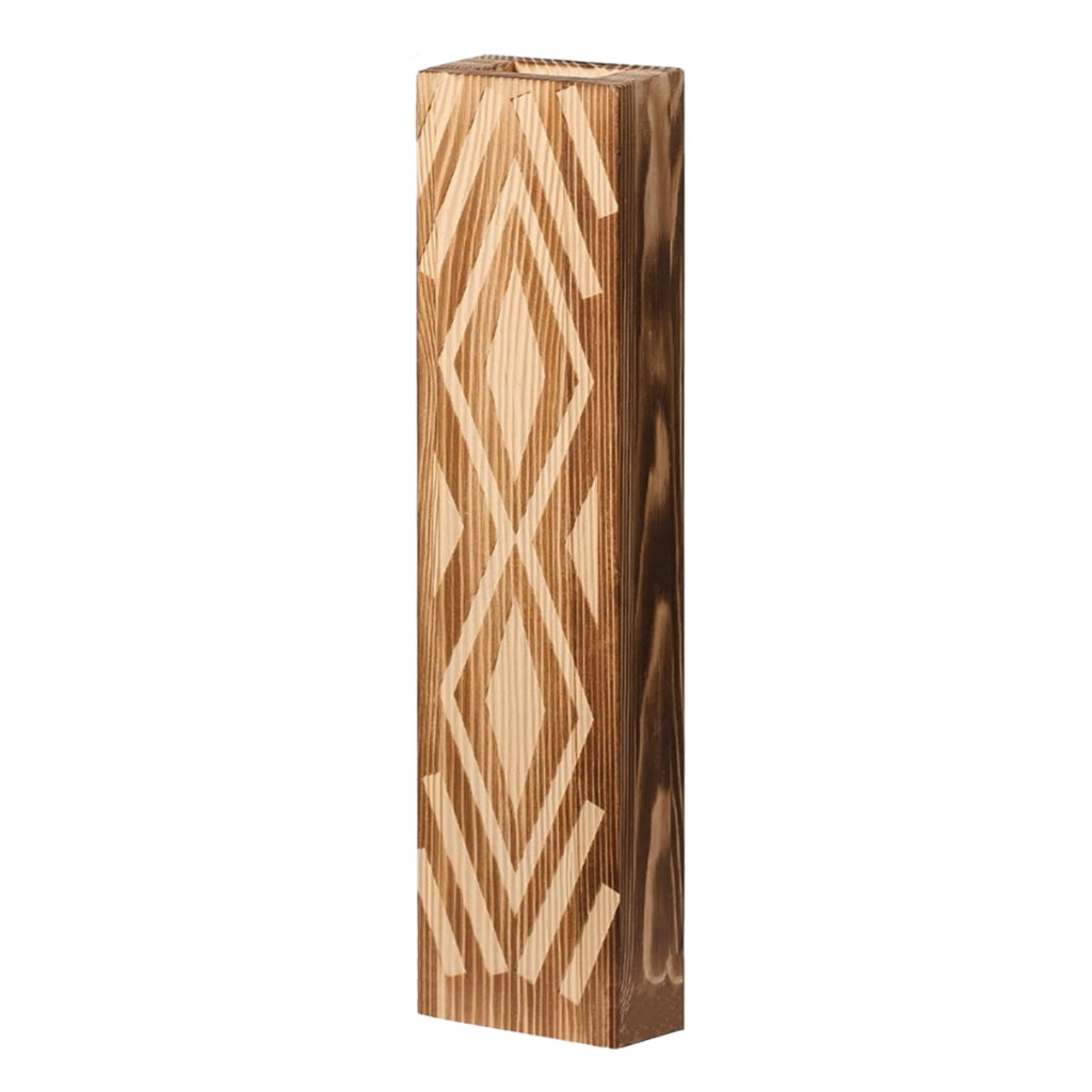 NEXAVKPR Wall Mounted Wooden Flower Vases Planter Geometric Pattern ...
