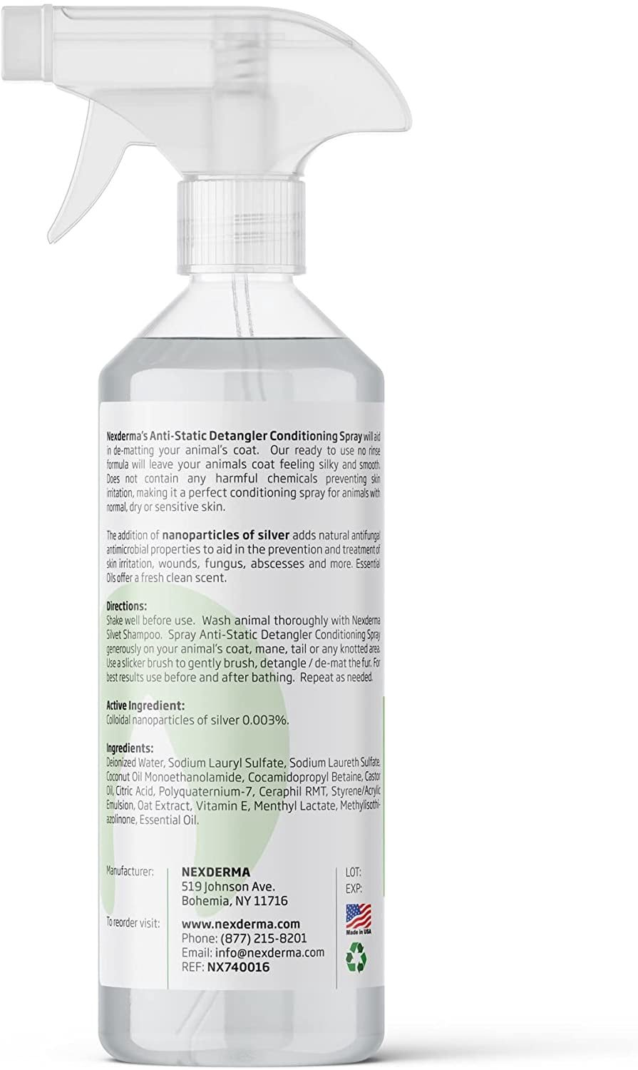NEXDERMA Fresh & Clean Scent Pet Detangling Conditioning Spray for Dogs ...