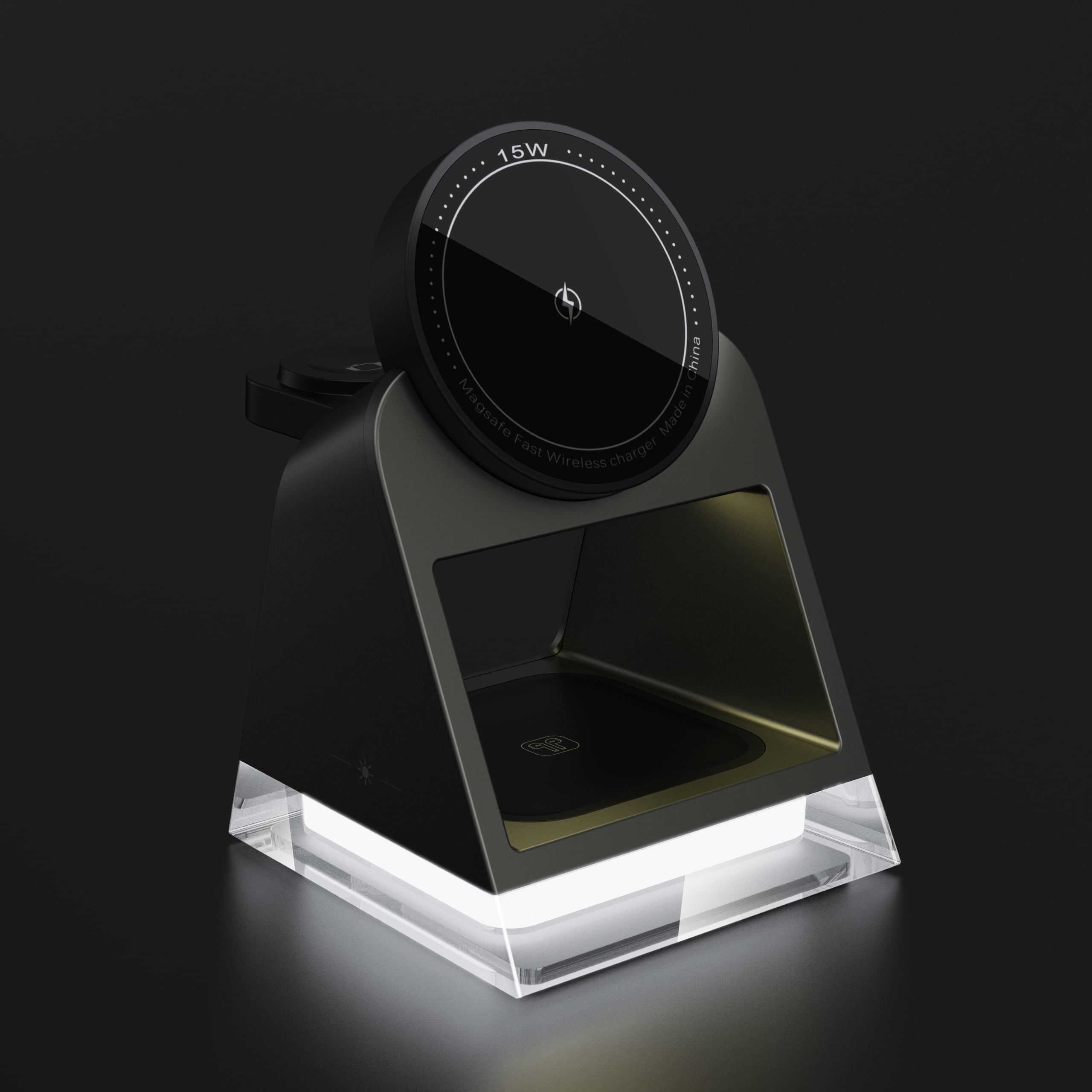 NEXILUX 4 IN 1 Compact Desktop Charger compatible with iPhone with RGB ...