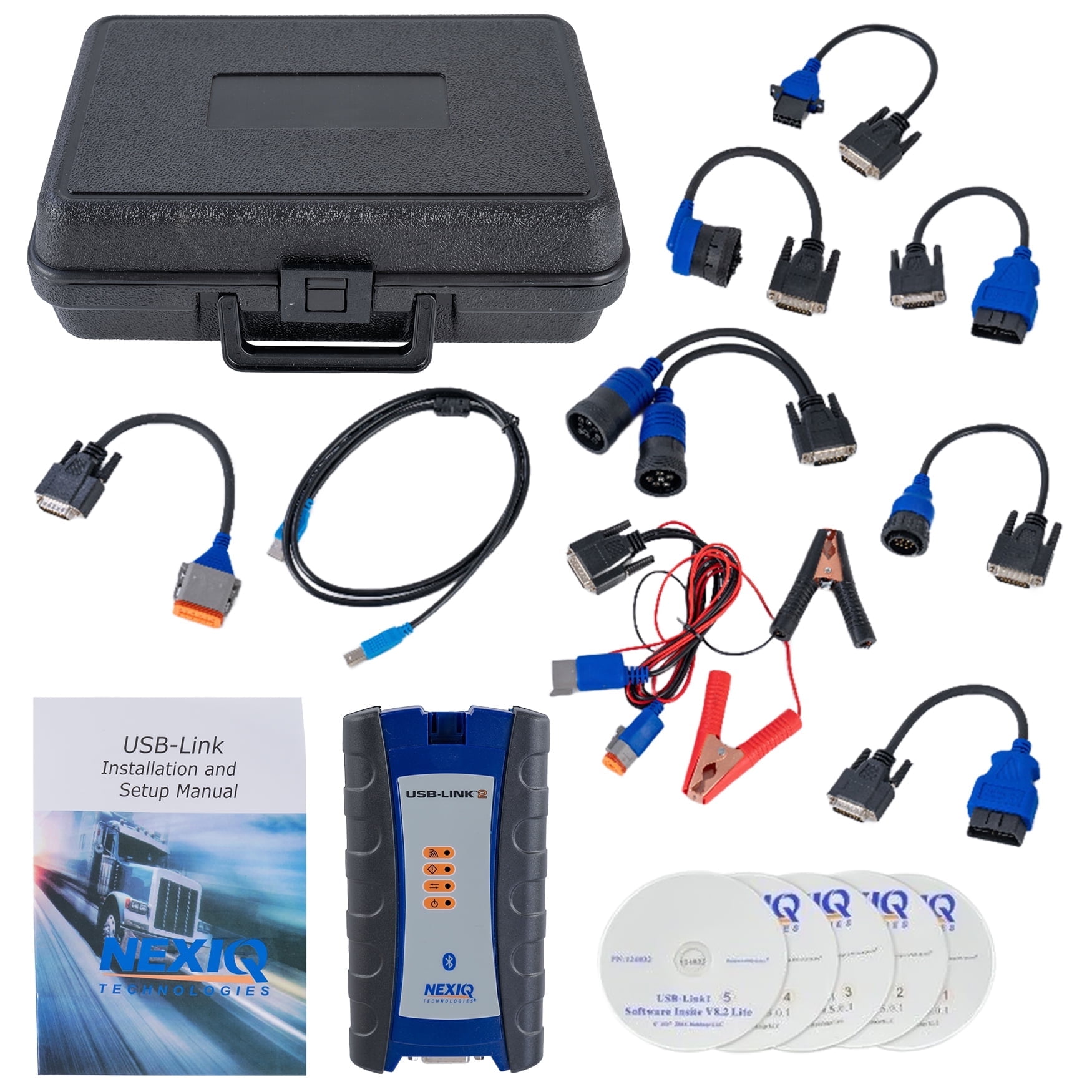 NEXIQ 2 USB Link 124032 Bluetooth for Truck Heavy Duty Diagnosis and ...