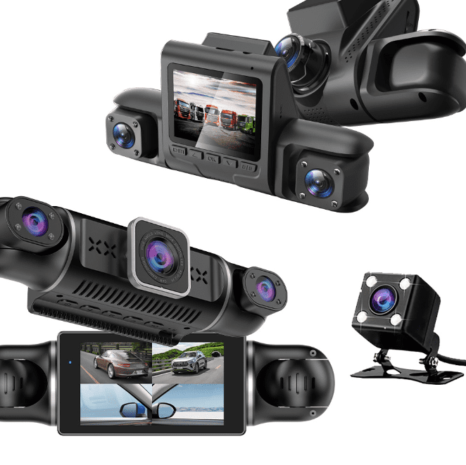 NEXPOW 360 Degree View 4 Channel Dash Cam Front and Rear Inside Left ...