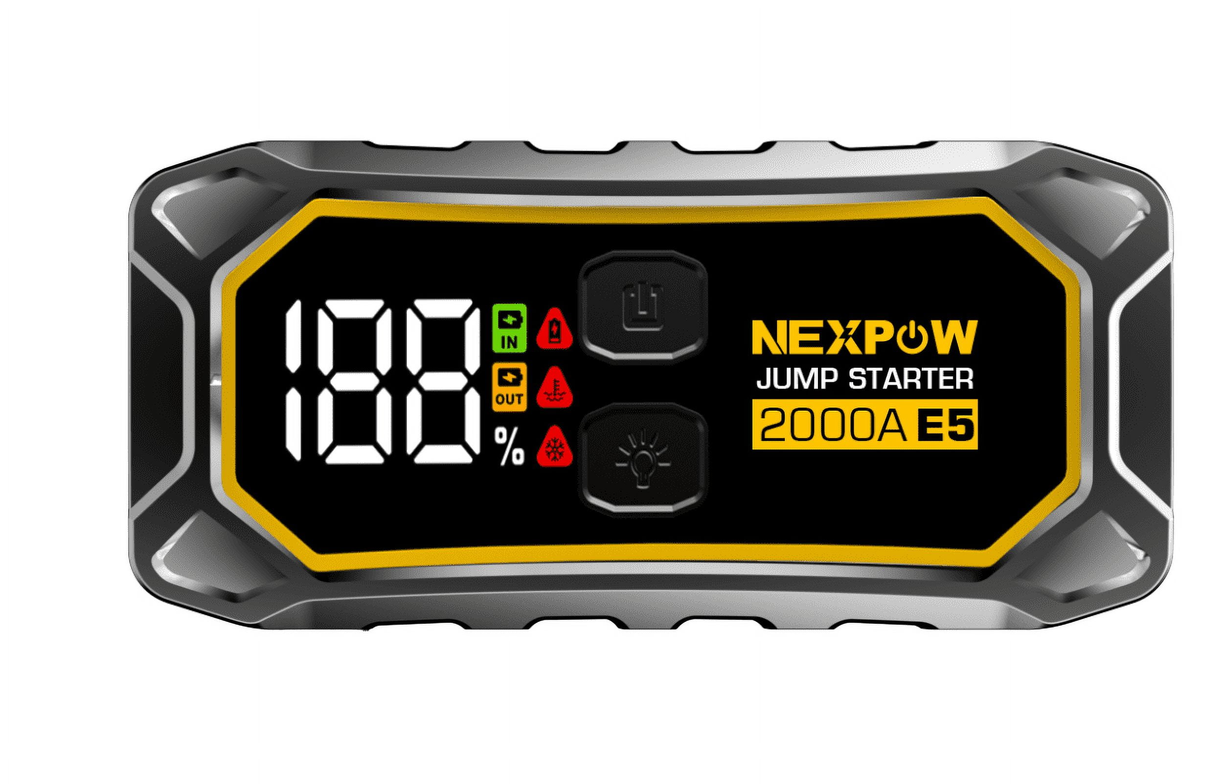 NEXPOW Car Jump Starter, 2000A Peak 18000mAh Car Battery Jump Starter ...