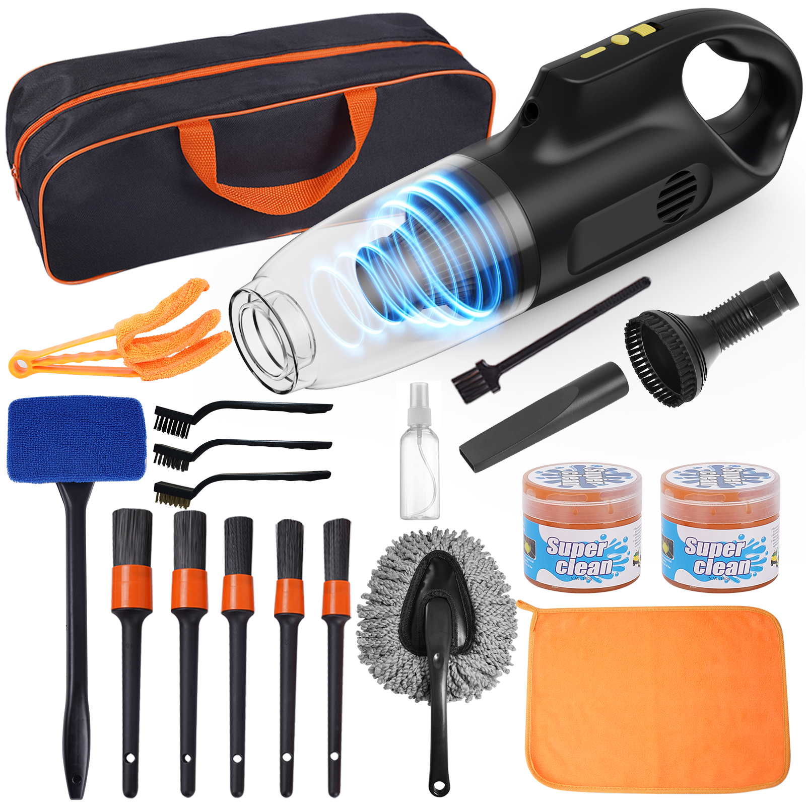 Suds Lab V1 High-Speed Cordless Car Vacuum Cleaner Kit with Cleaning ...