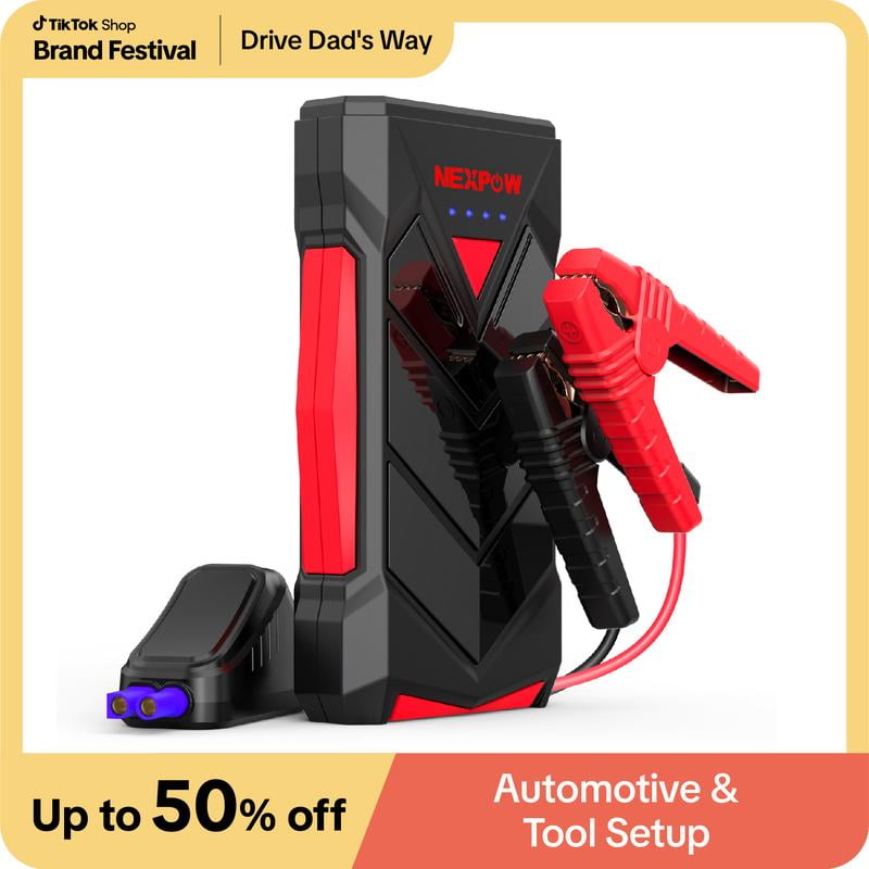 NEXPOW Portable Jump Starter,12V Car Battery Jump Starter Power Pack ...