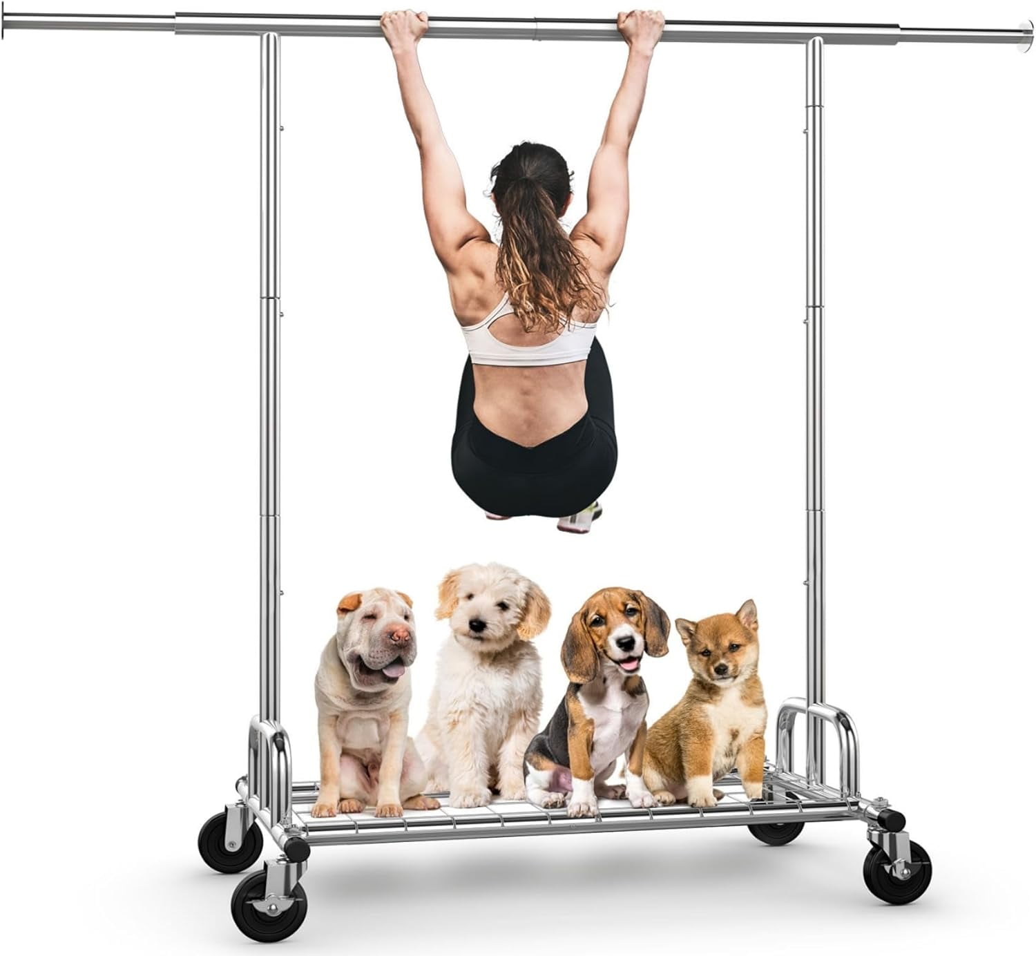 NEXPYUN Clothes Rack, Clothing Racks for Hanging Clothes Heavy Duty ...