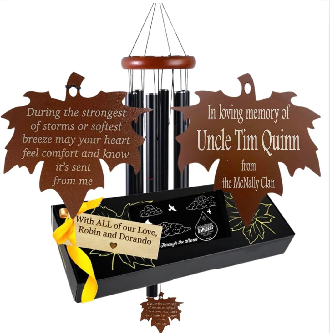 NEXPYUNPersonalized Memorial Wind Chimes USA Seller Deep Tone Large 28 ...