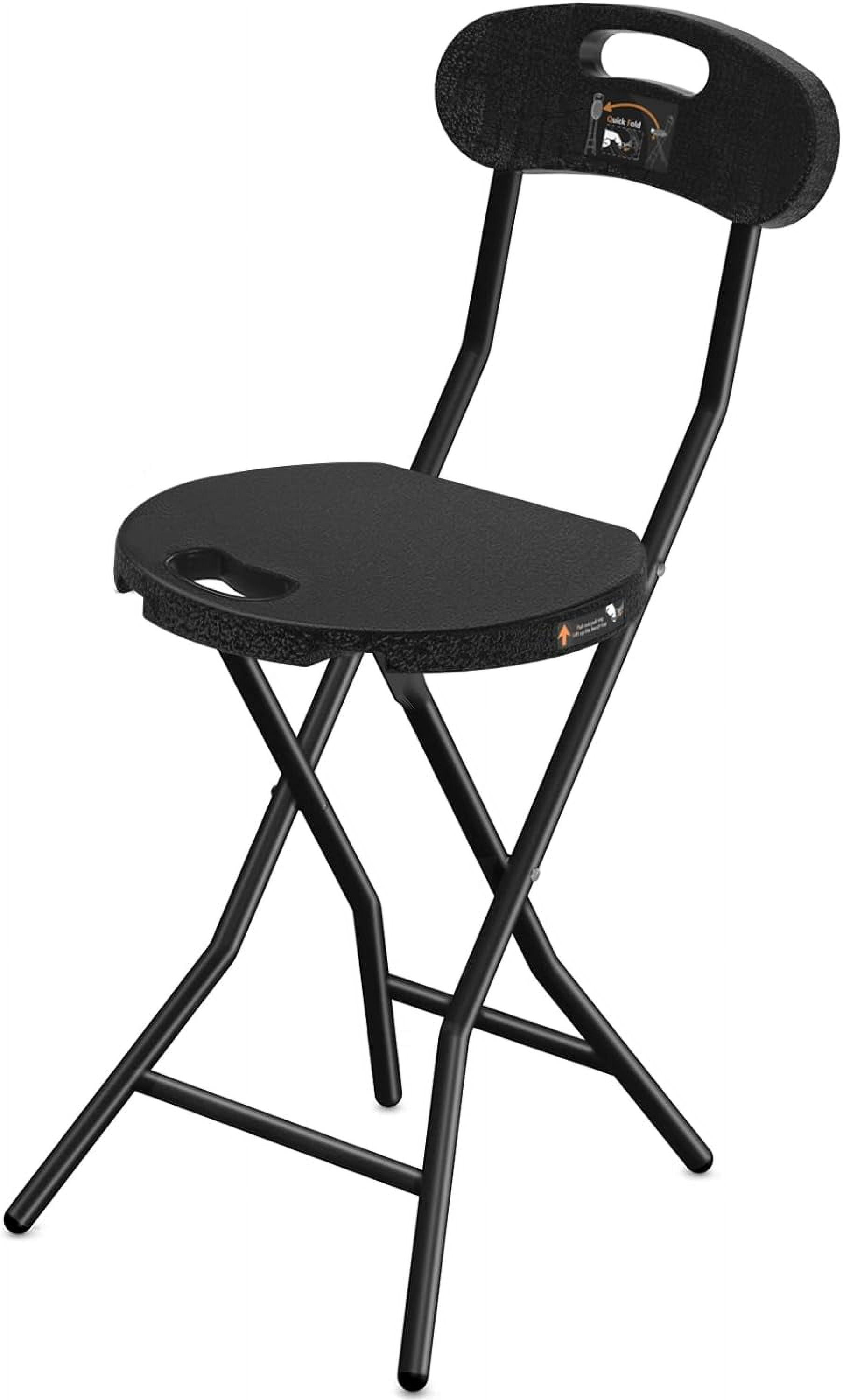NEXPYUN Folding Stool with Back, Heavy Duty Foldable Stools for Adults ...