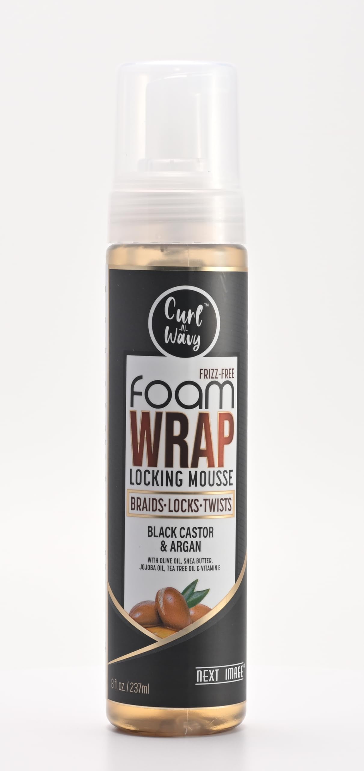 NEXT IMAGE - Foam Wrap Locking Mousse [Black Castor & Argan] 8 oz ...