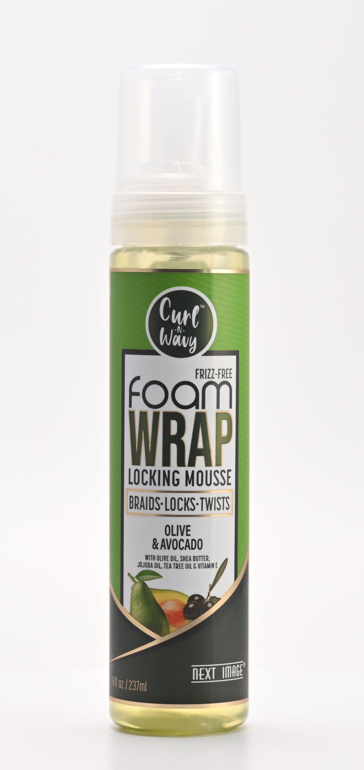 NEXT IMAGE - Foam Wrap Locking Mousse [Olive & Avocado] 8 oz - Walmart.com