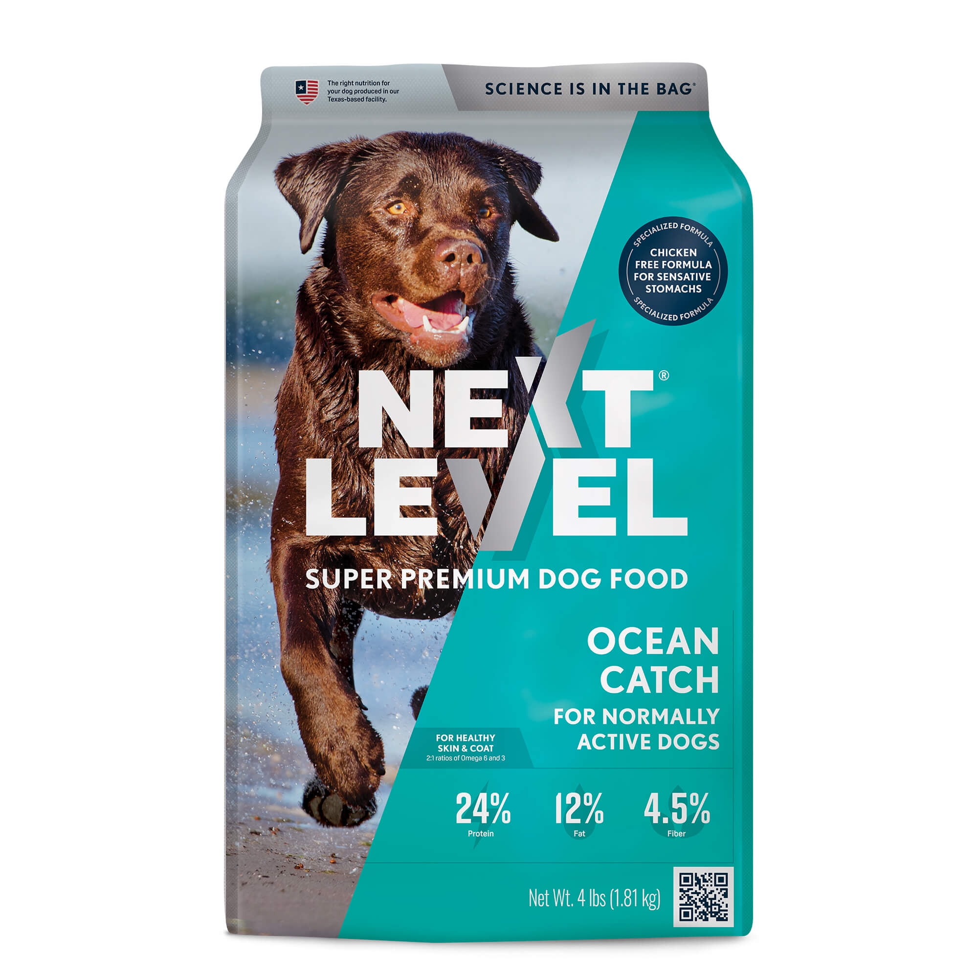 Next Level Ocean Catch Skin & Coat Recipe Fish Flavor Dry Dog Food, 4 ...