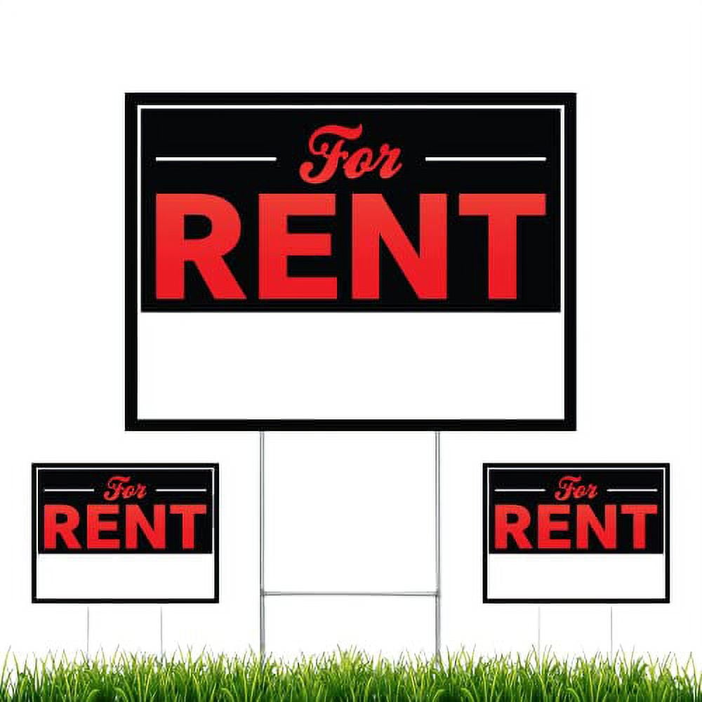 NEXT LEVEL SIGNS | For Rent Yard Signs | 24 W x 18 H Inches | 24" x 10 ...