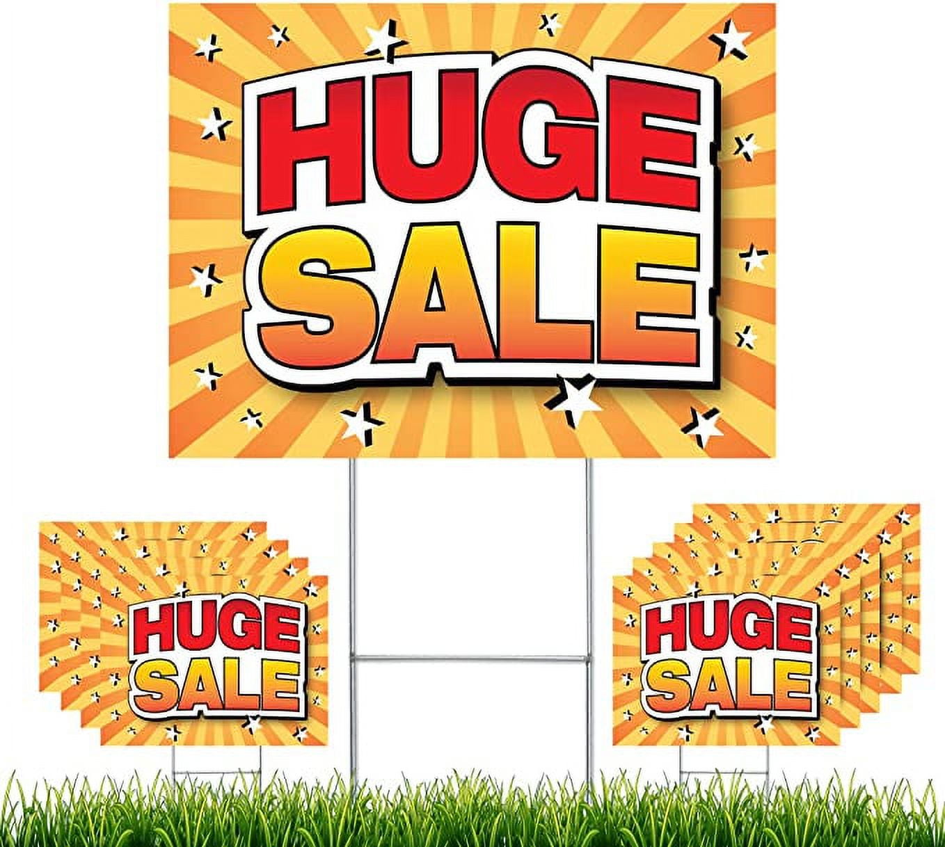 NEXT LEVEL SIGNS | Huge Sale Yard Signs | Double Sided 24 W x 18 H ...