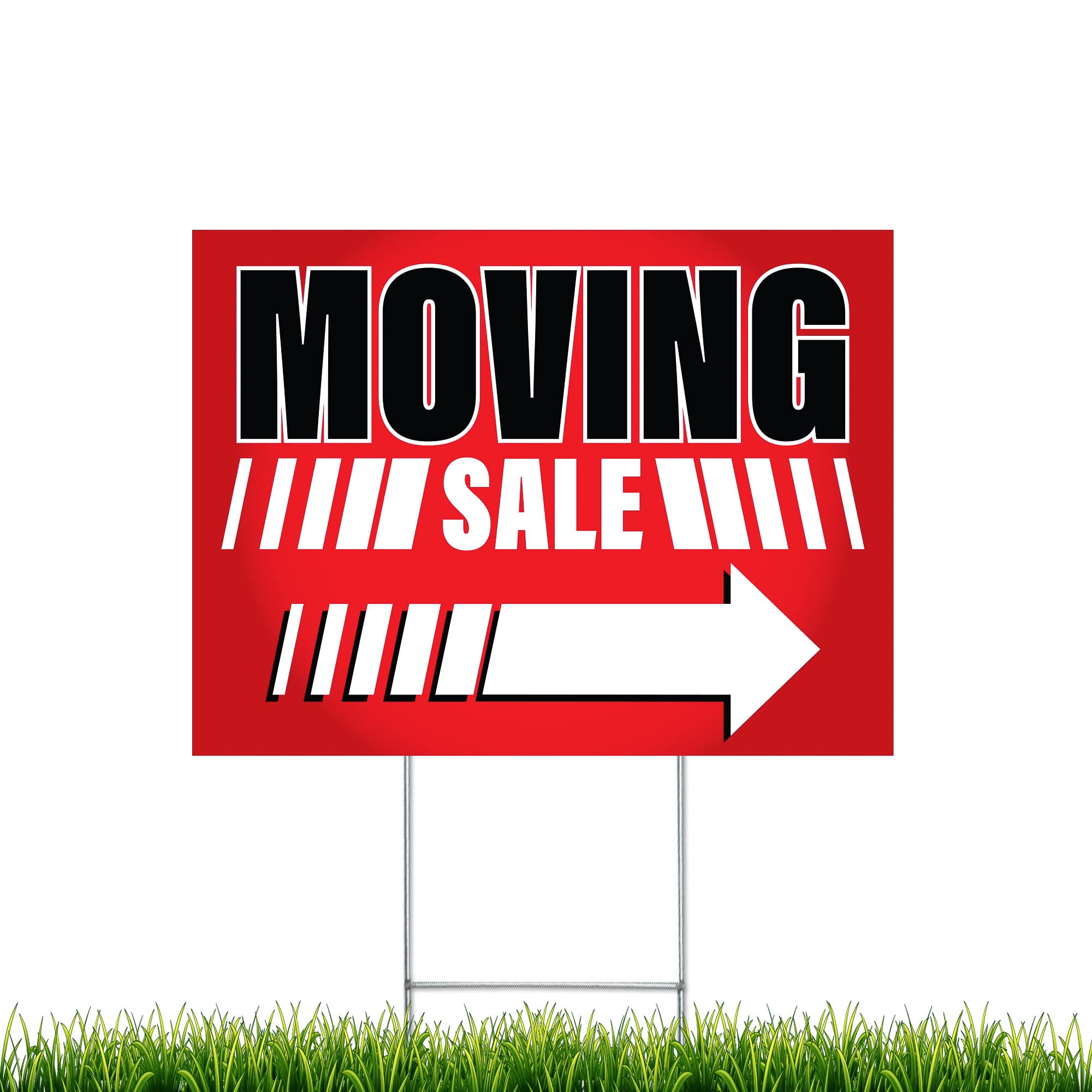 NEXT LEVEL SIGNS | Moving Sale Yard Signs | Double Sided 24 W x 18 H ...