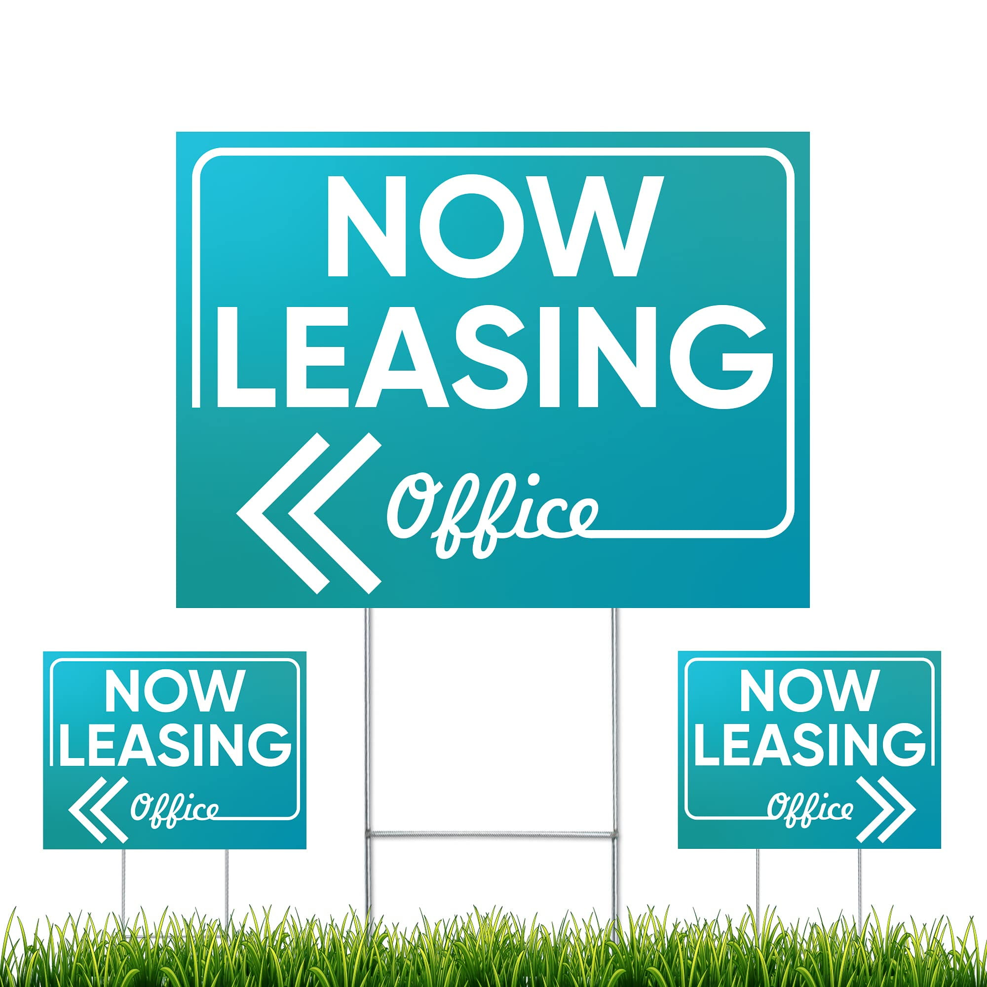 NEXT LEVEL SIGNS | Now Leasing Yard Signs | 24 W x 18 H Inches | 24" x ...