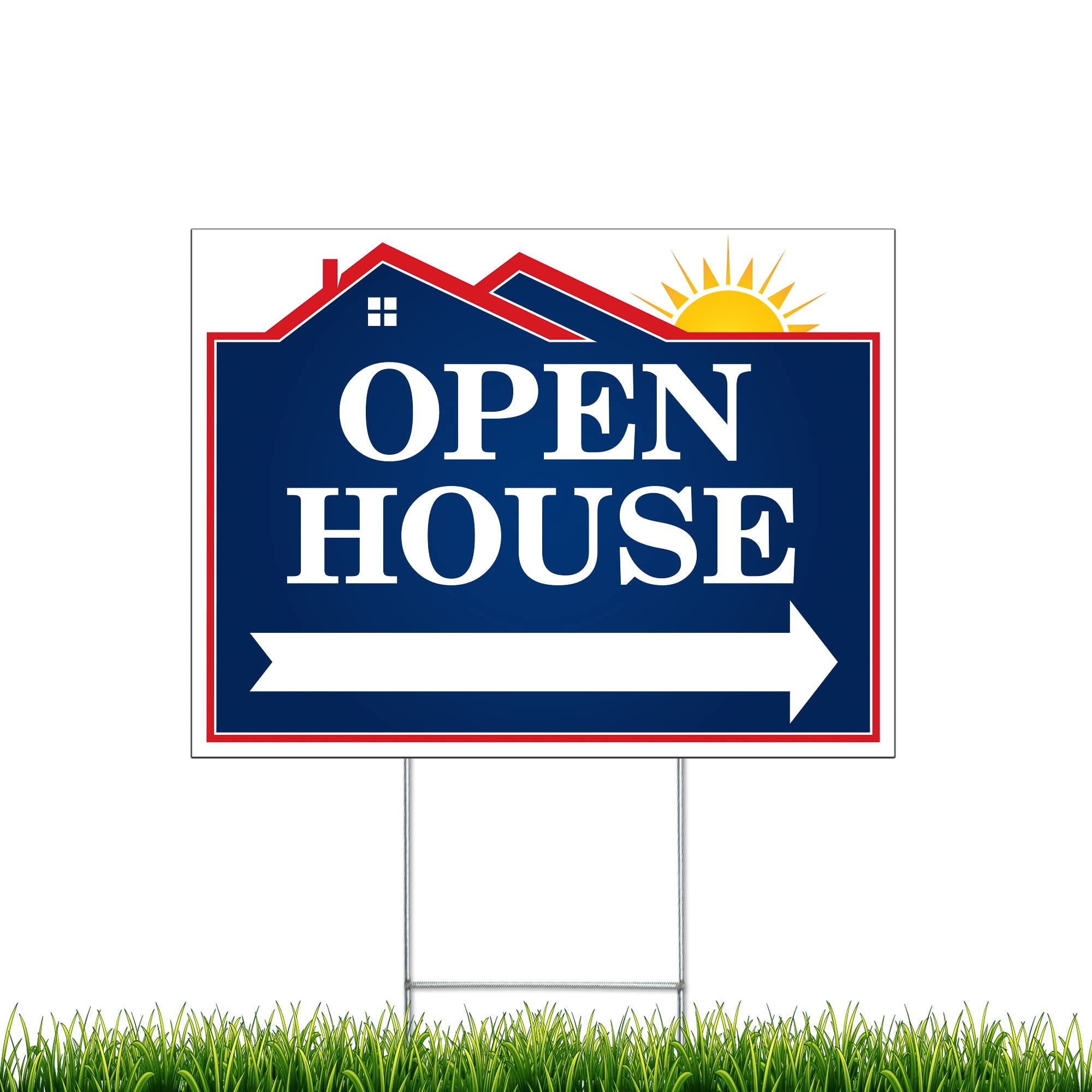 NEXT LEVEL SIGNS | Open House Yard Signs | Double Sided 24 W x 18 H ...