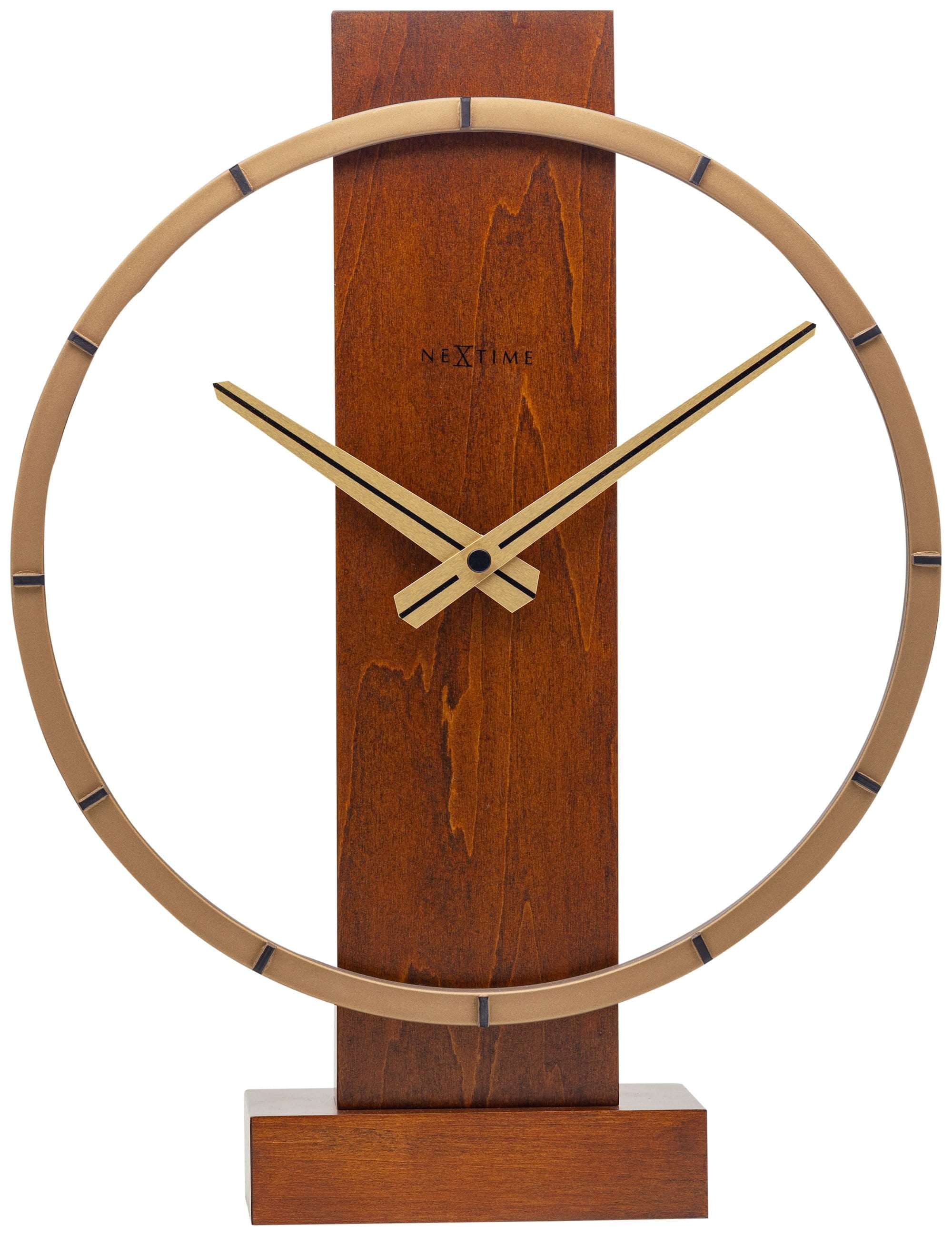 NEXTIME WALL CLOCK CARL - SMALL BROWN - Walmart.com