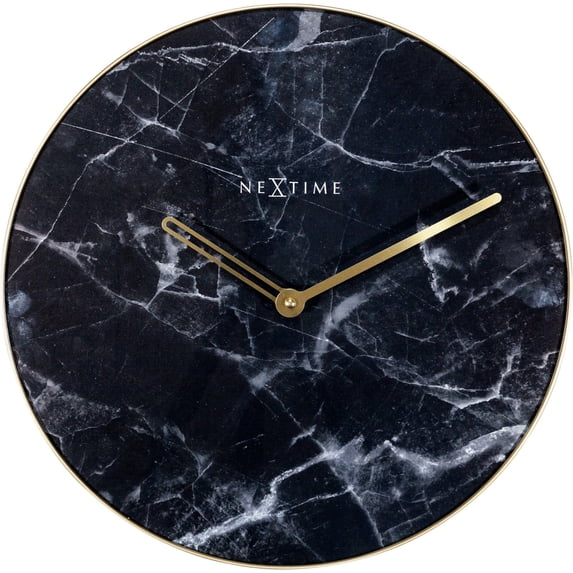 NEXTIME WALL CLOCK MARBLE - BLACK - Walmart.com