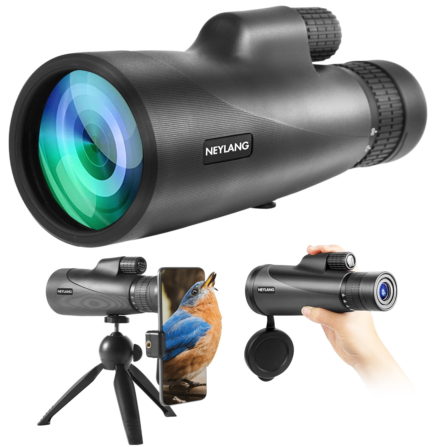 NEYLANG 10-30x50mm Monocular w/Tripod Phone Adapter,Bak-4 Prism FMC ...