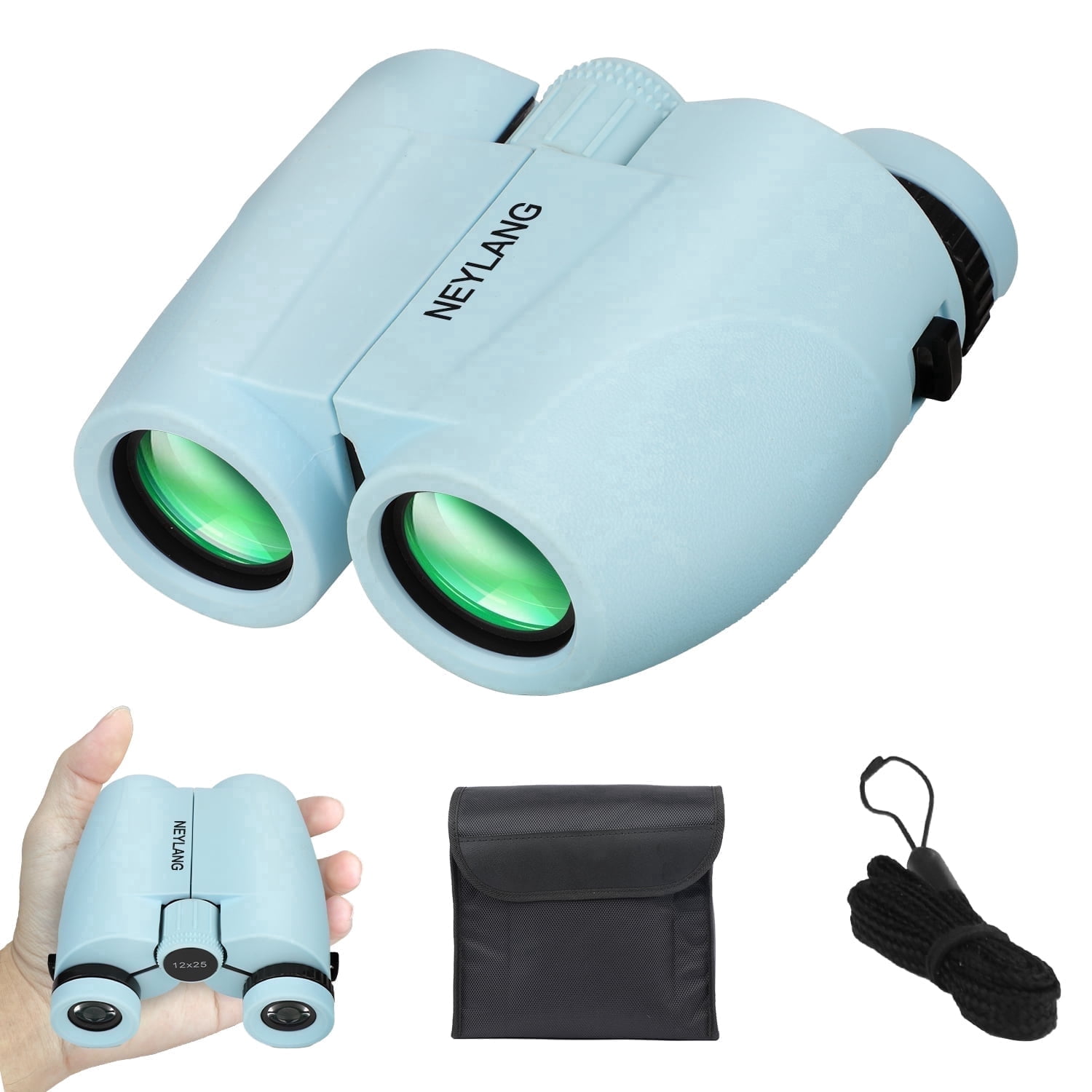 NEYLANG 10x25 Compact Binoculars, Lightweight Portable Monocular for ...
