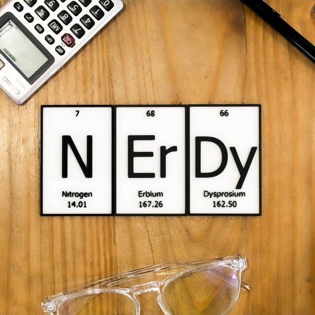 NErDy | Periodic Table of Elements Wall, Desk or Shelf Sign - Walmart.com