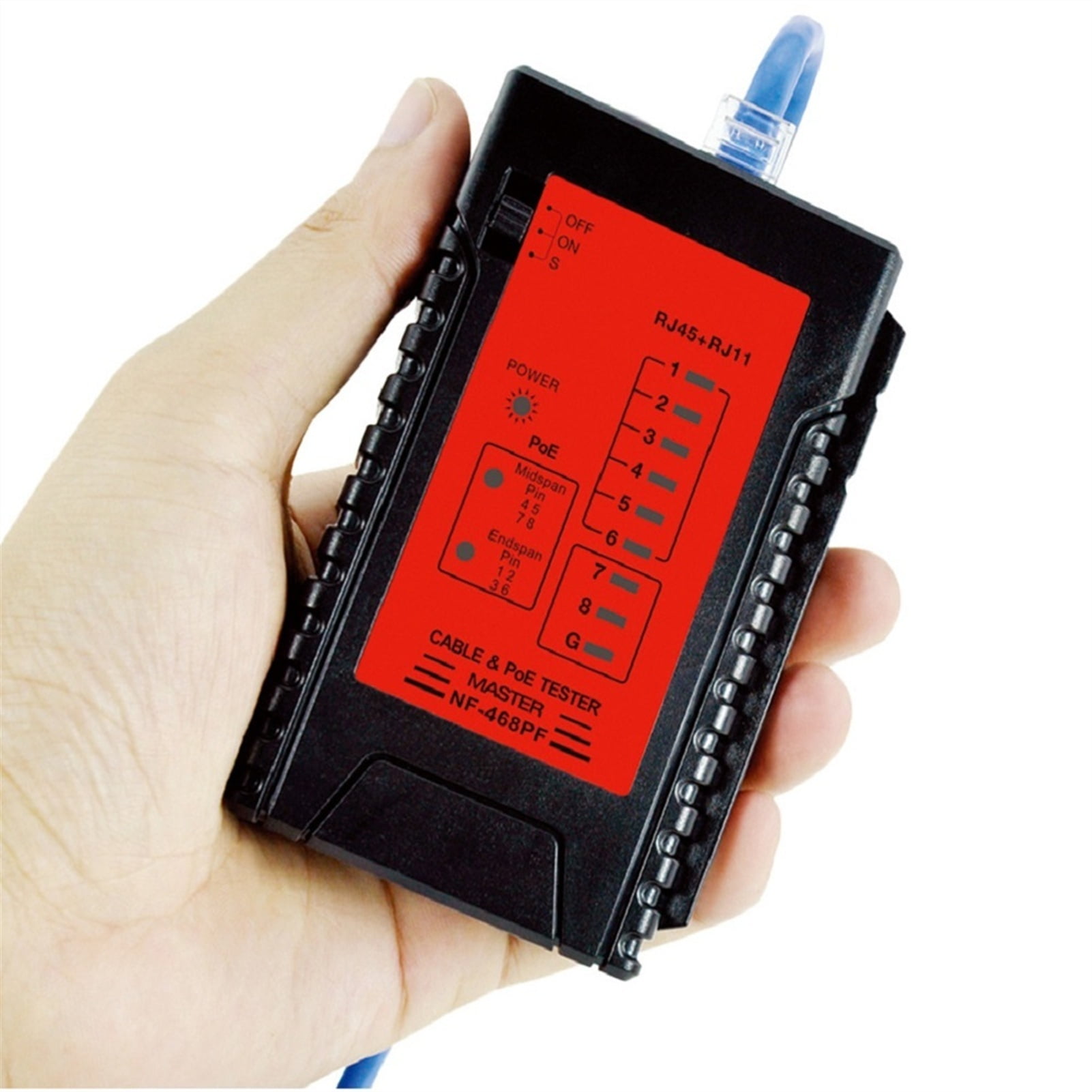 NF-468PF POE Tester Detection Standard LAN Network Cable Continuity ...