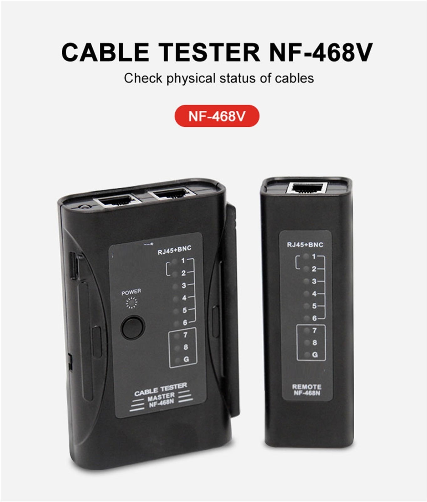 NF-468V Network Ethernet RJ45 CAT5E CAT6 LAN Cable Tester RJ11 Test ...