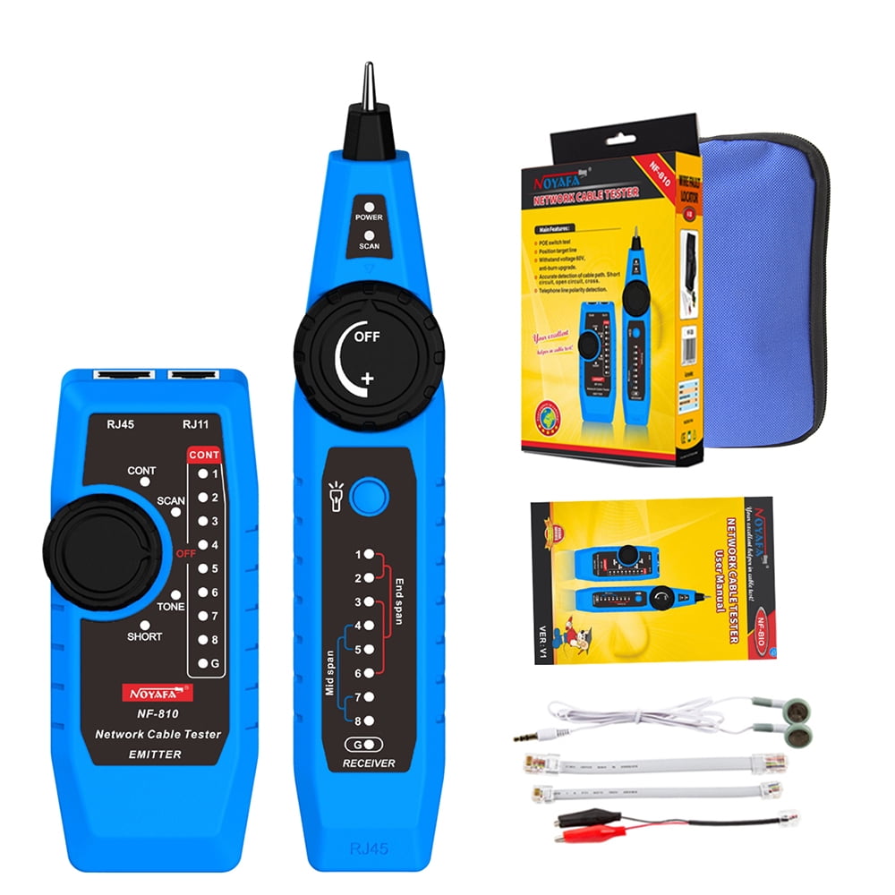 NF-810 Network Cable Tester RJ45 RJ11 Cable Tracker Anti-Interference ...