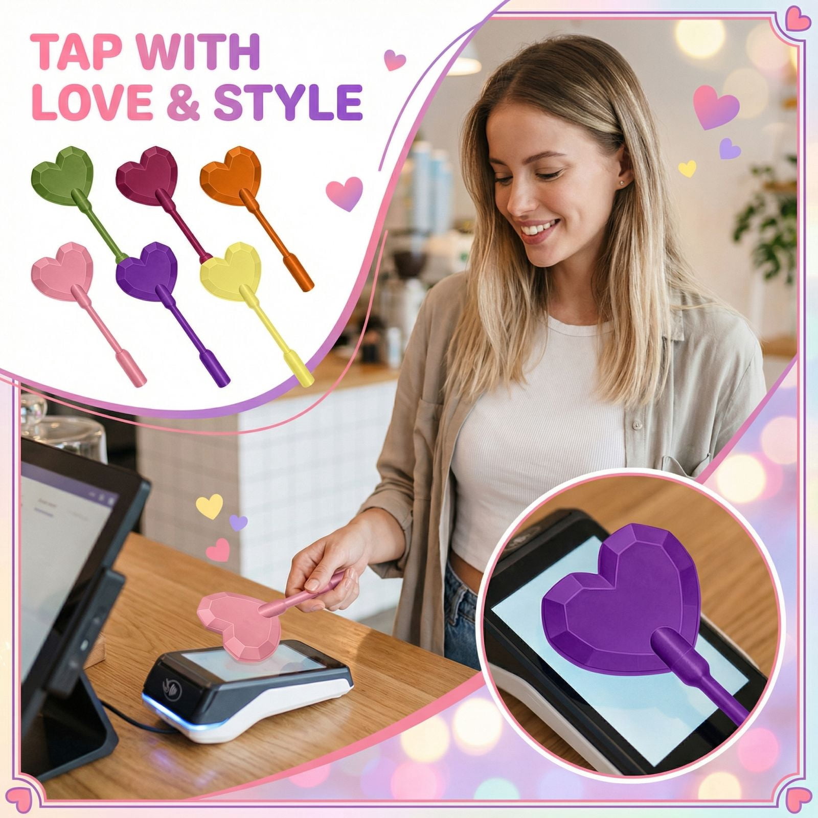 NFC Payment Tag Heart Shape 3D Printed Case Holder, NFC Card Kit ...
