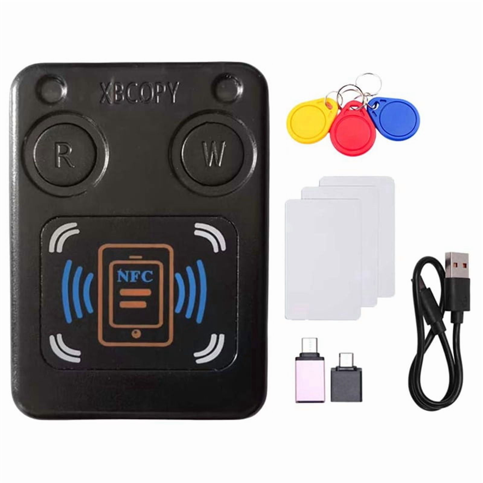 NFC RFID Smart Chip Card Reader Copier+3xUID Keychain/CUID Card IC 13.56M ID 125K 250K 375K RFID ...