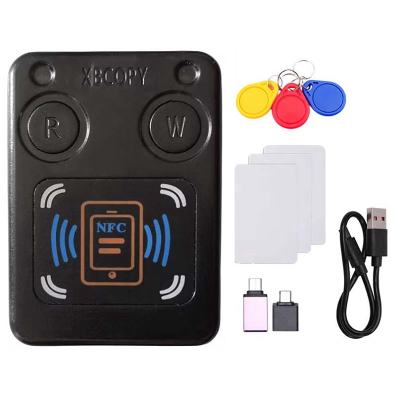 NFC RFID Smart Chip Card Reader Copier+3xUID Keychain/CUID Card IC 13.56M ID 125K 250K y5708 ...