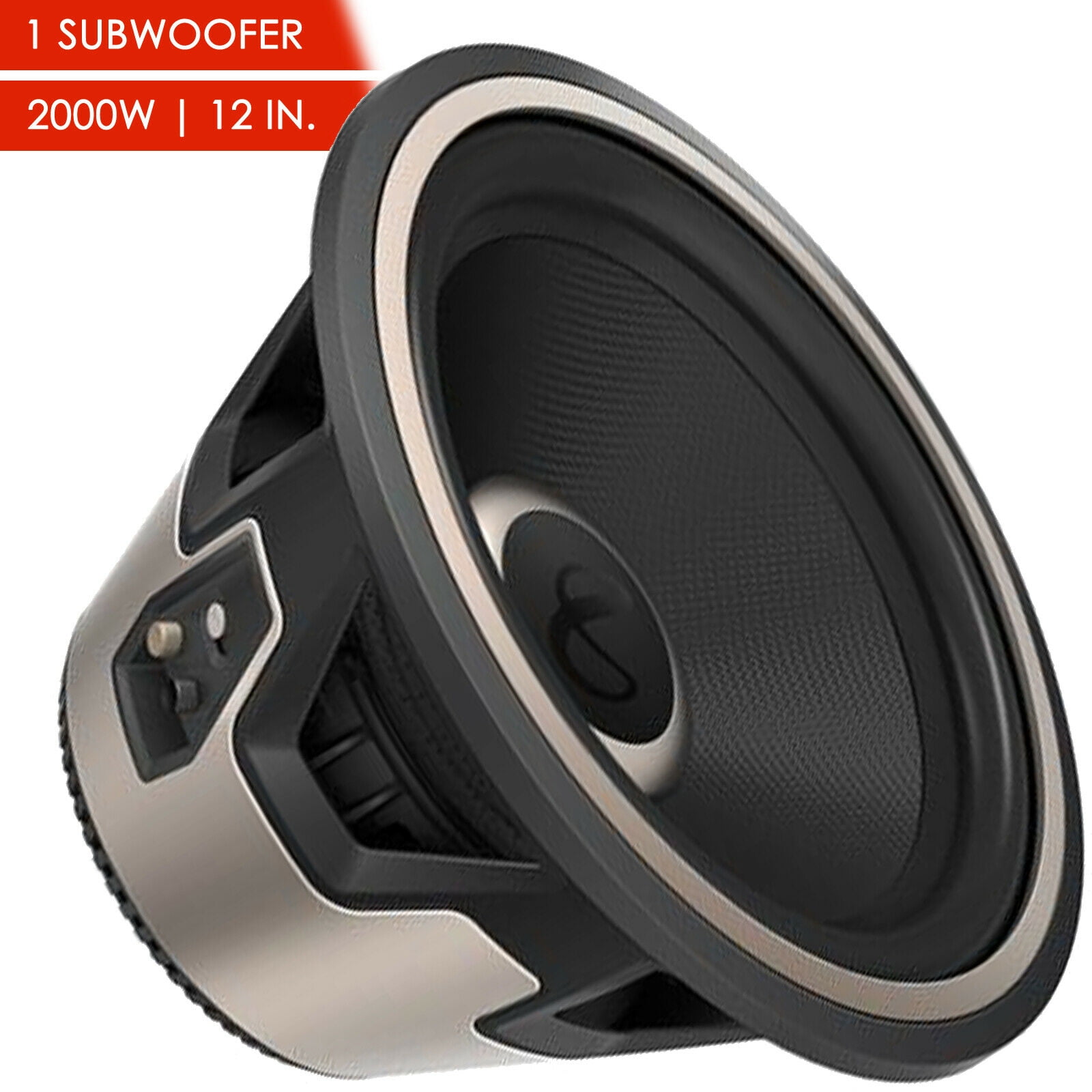 ADW Bundle High Efficient Car Subwoofers with Radar Detector, PP Black ...