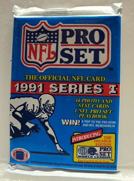 NFL 1991 Pro Set Series 1 Retail Pack (15 cards per pack) - Walmart.com