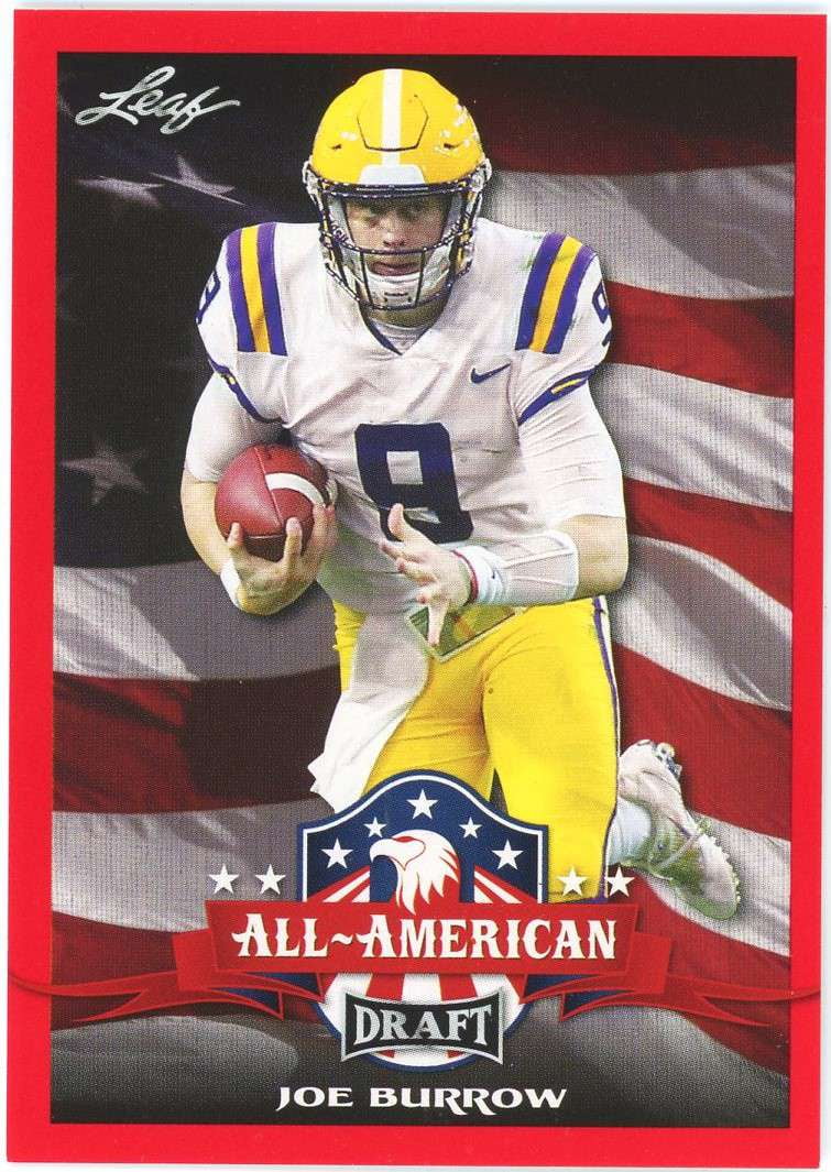 NFL 2020 Leaf Draft Red Joe Burrow #61 (All-American Rookie) - Walmart.com