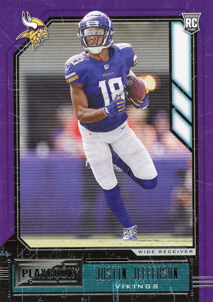 NFL 2020 Panini Playbook Football Justin Jefferson Trading Card #114 ...