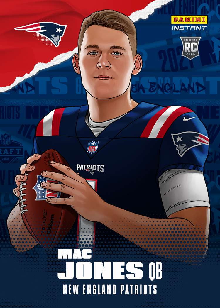 NFL 2021 Instant Draft Night Illustrations Football Mac Jones Trading ...