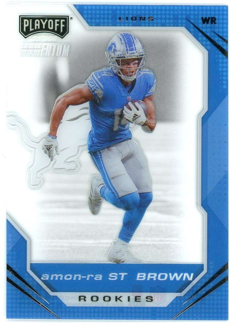 NFL 2021 Panini Chronicles Playoff Amon-Ra St. Brown Trading Card PMR ...