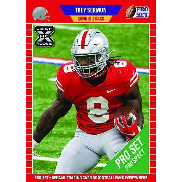 NFL 2021 Pro Set Football Trey Sermon Trading Card PS12 (XRC Rookie ...