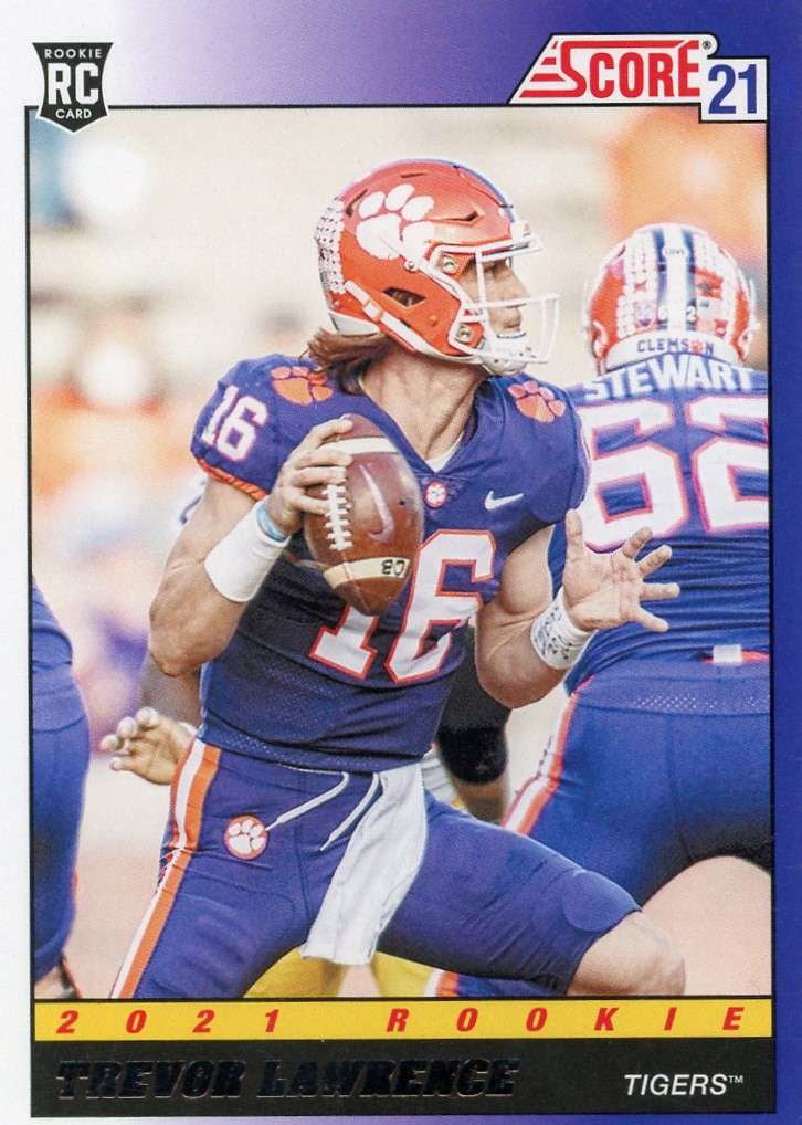NFL 2021 Score Football Trevor Lawrence Trading Card TB1 (1991 ...