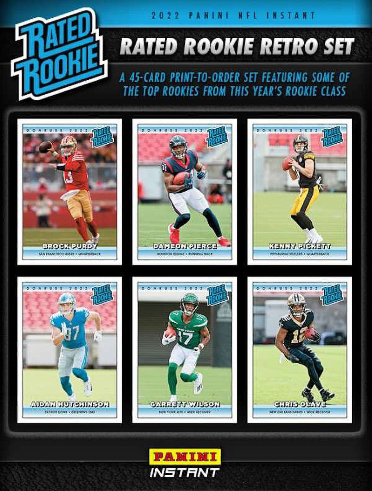 NFL 2022 Instant Donruss Rated Rookies Retro Football Trading Card Set ...