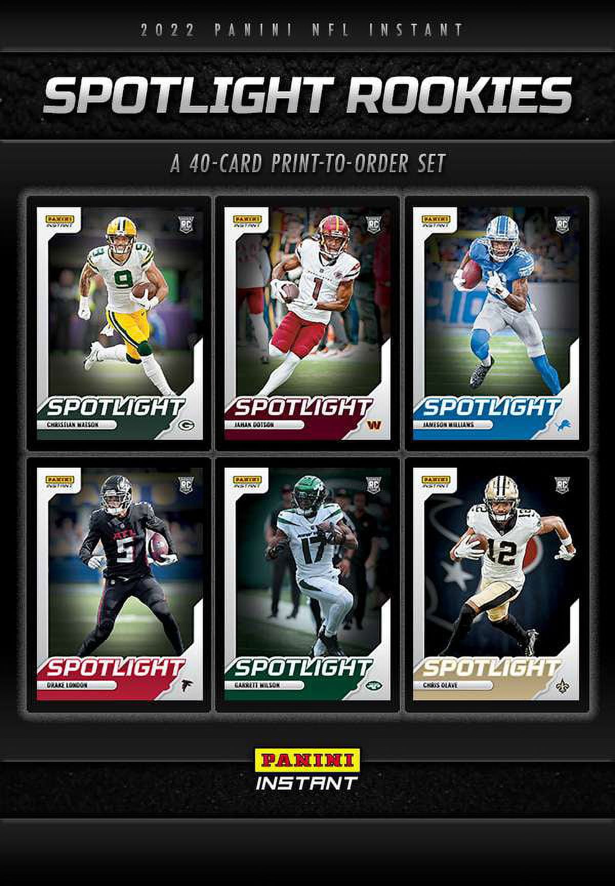 NFL 2022 Instant Football Spotlight Rookies Trading Card Set (40 Cards ...