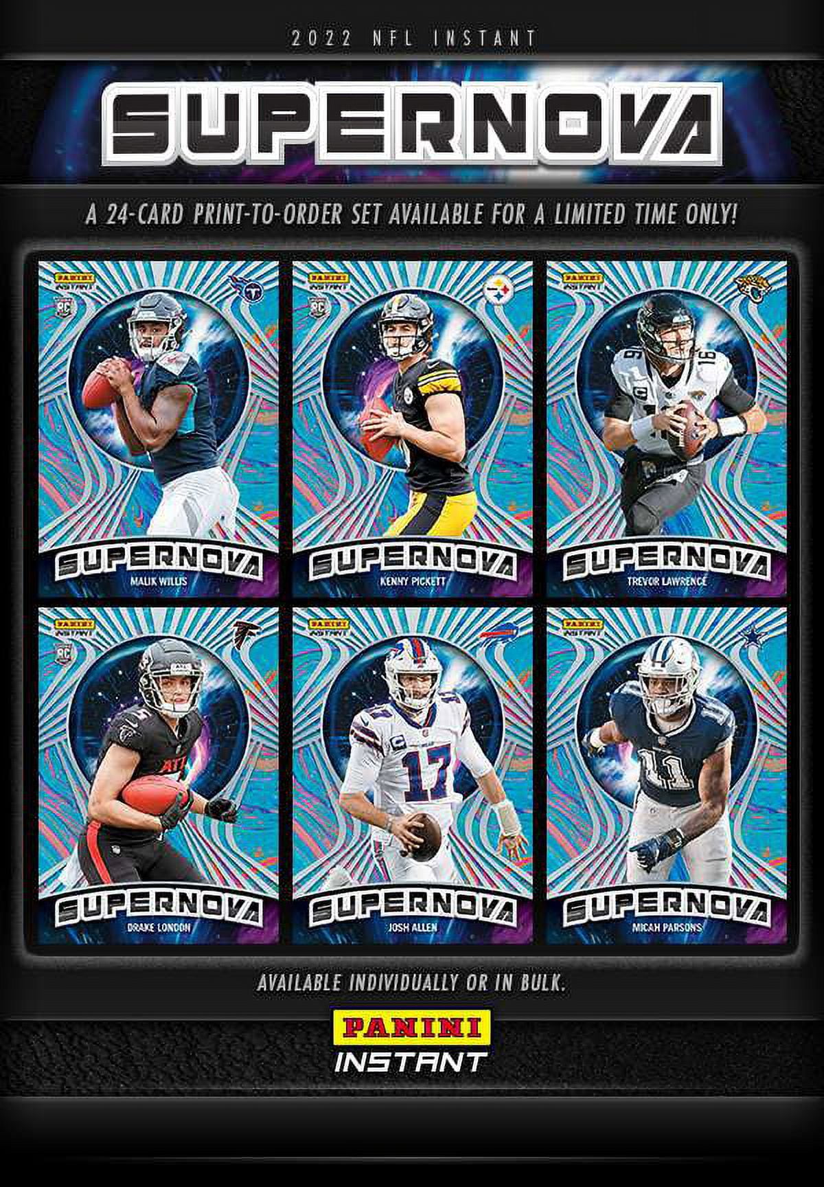 NFL 2022 Instant Supernova Football Trading Card Set (24 Cards ...
