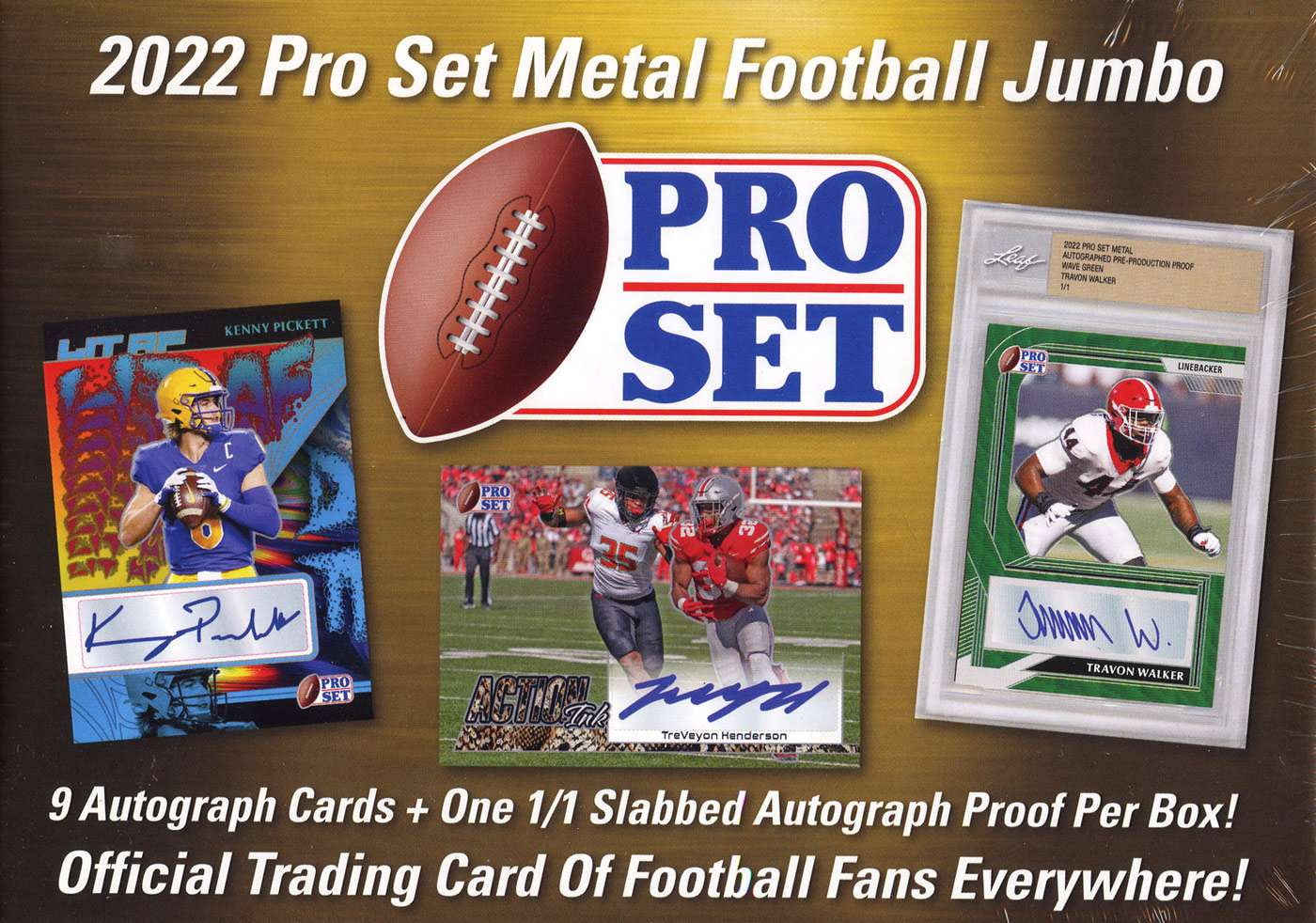 Leaf Pro Set 2022 Metal Football Jumbo Box with Autograph Cards ...