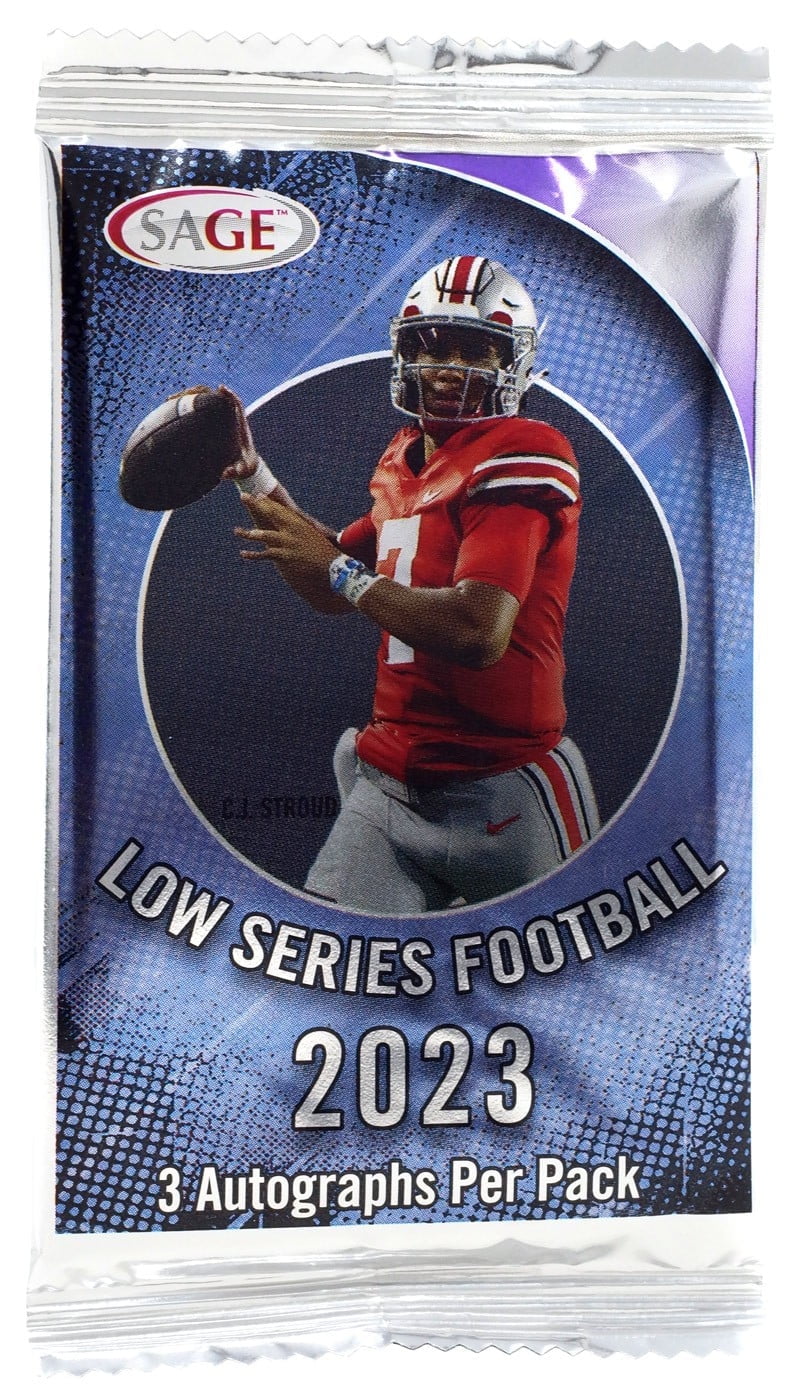 NFL 2023 LOW Series Football Trading Card BLASTER AUTOGRAPH Pack (3 ...
