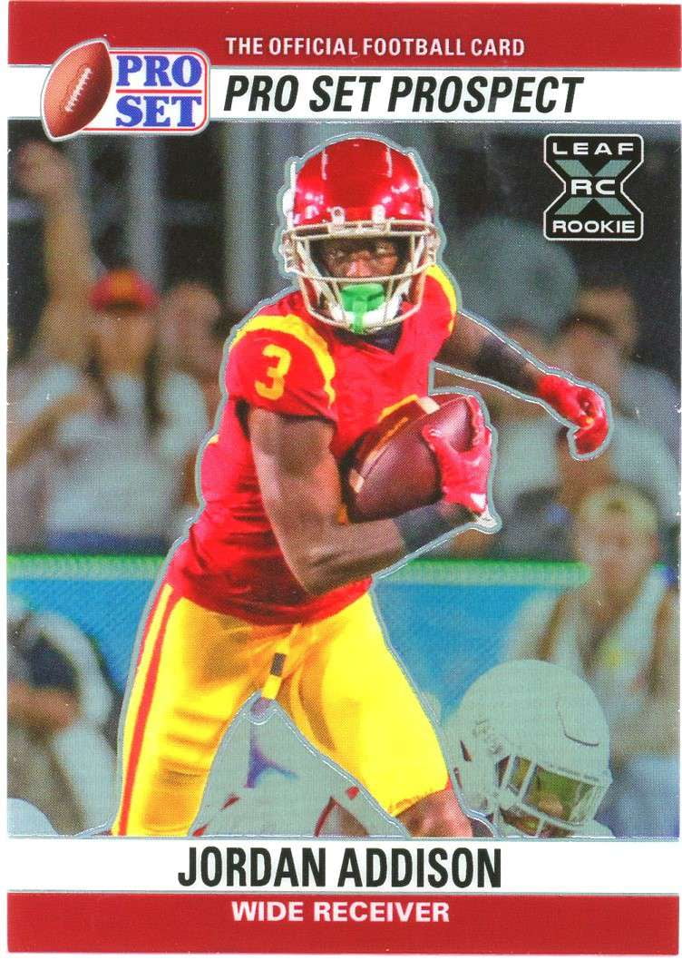 NFL 2023 Pro Set Prospect Jordan Addison /64 Trading Card P90-9 (XRC ...