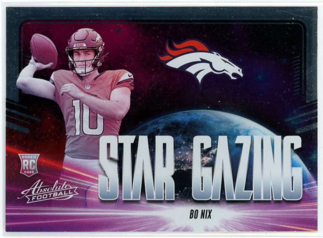 NFL 2024 Panini Absolute Football Star Gazing Bo Nix SG-BNX (Rookie ...