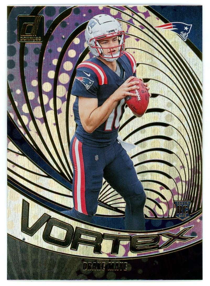 NFL 2024 Panini Donruss Football Vortex Drake Maye VOR-DMA (Rookie ...