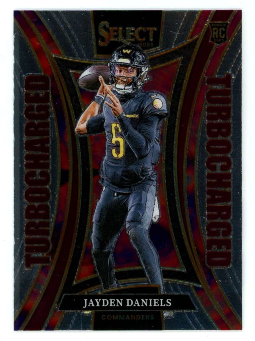 NFL 2024 Panini Select Football Turbocharged Jayden Daniels #12 (Rookie ...