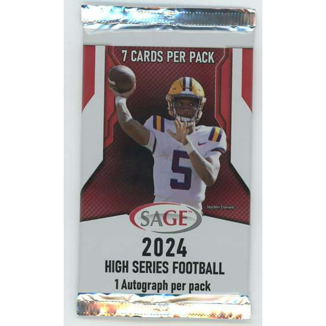 NFL 2024 Sage High Series Football Trading Card HOBBY Pack (1 Autograph ...
